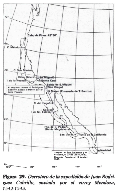1542-1543 DESCUBRIMIENTO DE CALIFORNIA – Melilla, Mar y Medioambiente
